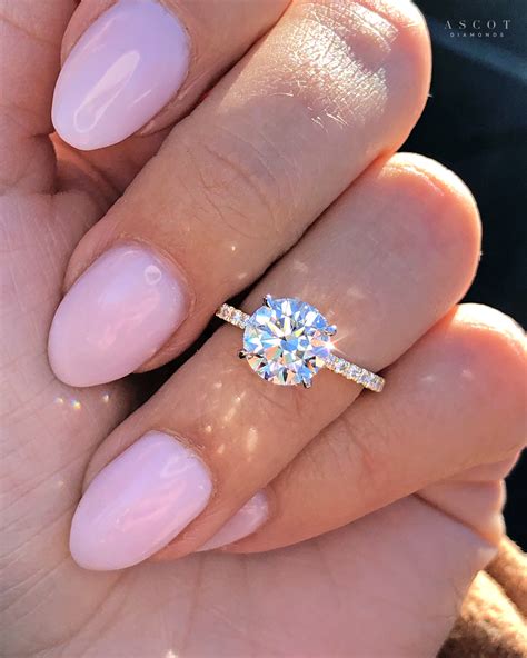 Hidden Halo Round Diamond Engagement Ring Ascot Diamonds