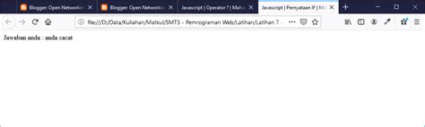 HTML Programming Percabangan Di Javascript Open Networking