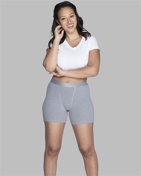 Womens 360 Stretch Comfort Cotton Boxer Brief Underwear 4 Pack