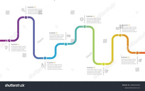 Infographic Roadmap Design Template Business Timeline Stock Vector Royalty Free