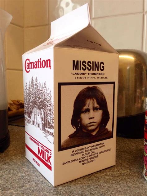 Missing Person Milk Carton Template