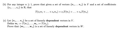Solved Let V And W Be Vector Spaces Let T V → W Be A