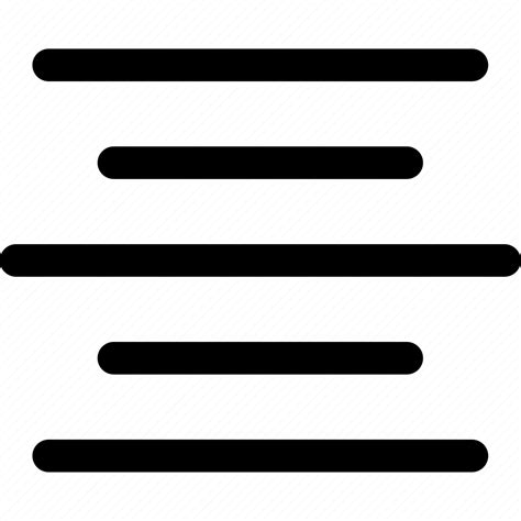 paragraph center align text alignment centered formatting icon