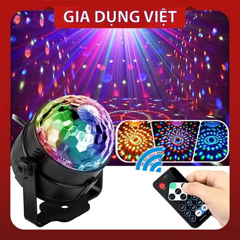 Mua Đèn Led Xoay 7 Màu Hình Cầu đèn Chớp Theo Nhạc Dùng Trong Sân Khấu