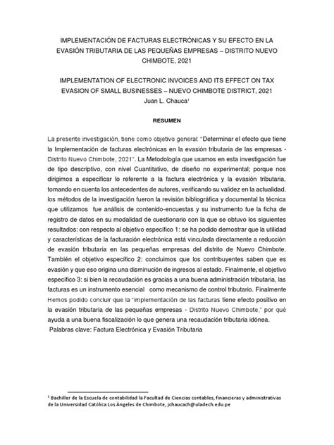 Modelo De Articulo Cientifico Pdf Evasión De Impuestos Evasión De