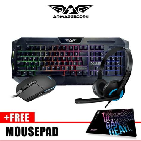 Jual Armaggeddon Ak 6880 Combo Gaming Keyboard Mouse And Xenon 2