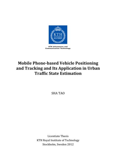 Mobile Phone Based Vehicle Positioning And Tracking And Its Docslib