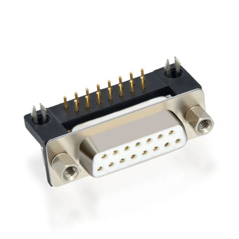 15 Pin D Sub Connector Right Angle Machined Pin 15 Pin D Sub Connector