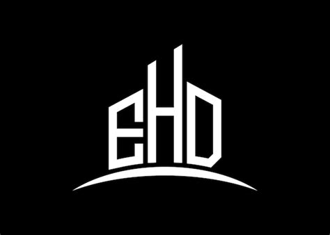 Premium Vector Letter Ehd Building Vector Monogram Logo Design Template Building Shape Ehd Logo