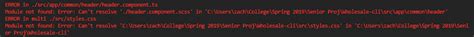 Errors Within Angular Project Relating To Scss And Css Mix Up And Style