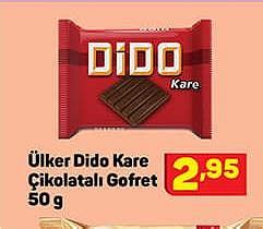 Ülker Dido Kare Çikolatalı Gofret 50 g İndirimde Market