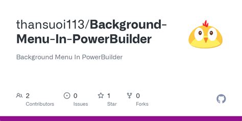 GitHub Thansuoi113 Background Menu In PowerBuilder Background Menu