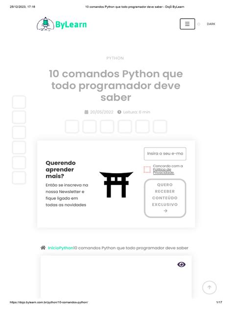 10 Comandos Python Que Todo Programador Deve Saber Pdf