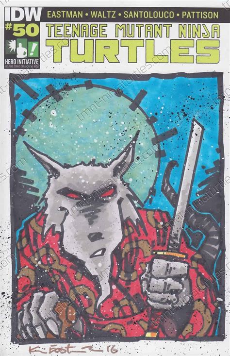 Idw Tmnt Vol V 050 1st Cover Re Hero Initiative Eastman Splinter