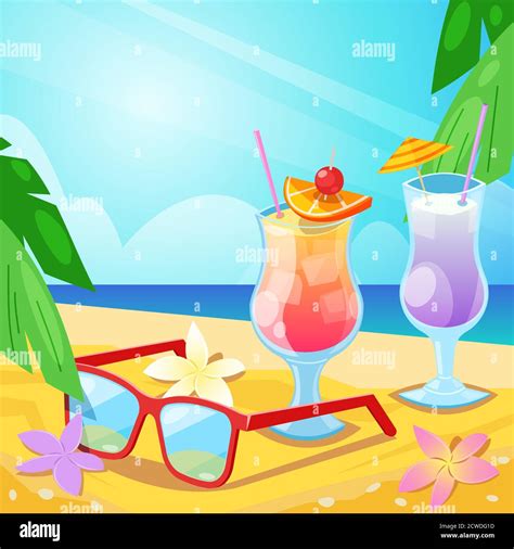 Clipart Pictures Of Cocktails On The Beach