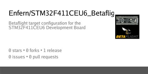 Enfern Stm32f411ceu6 Betaflight Betaflight Target Configuration For