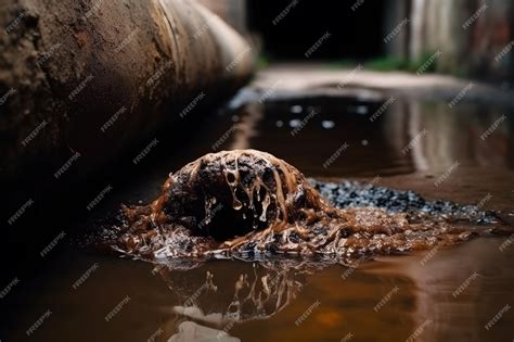 Premium Ai Image Broken Pipe That Leaks Water Water Leak From Public