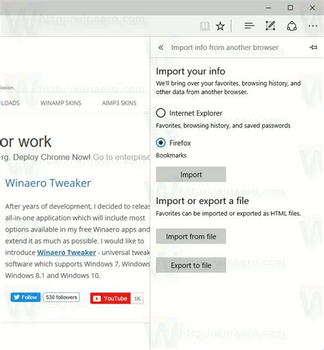 Import History Bookmarks And Saved Passwords To Microsoft Edge