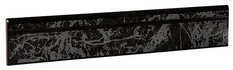 Plinthe Carrelage Effet Marbre H 8 X L 45 Cm Ubeda Noir Lot De 6