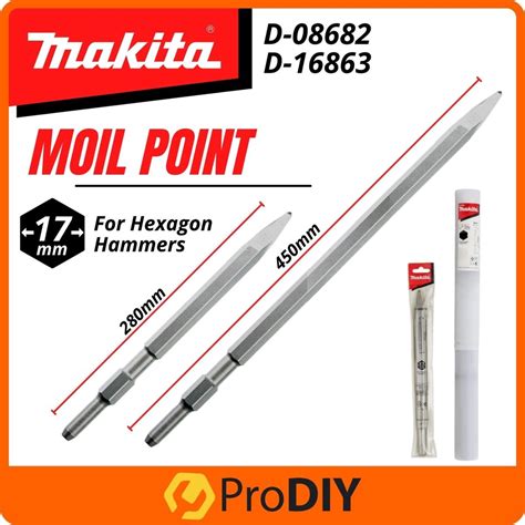 makita original 280mm 450mm moil point bull point scaling chisel rotary