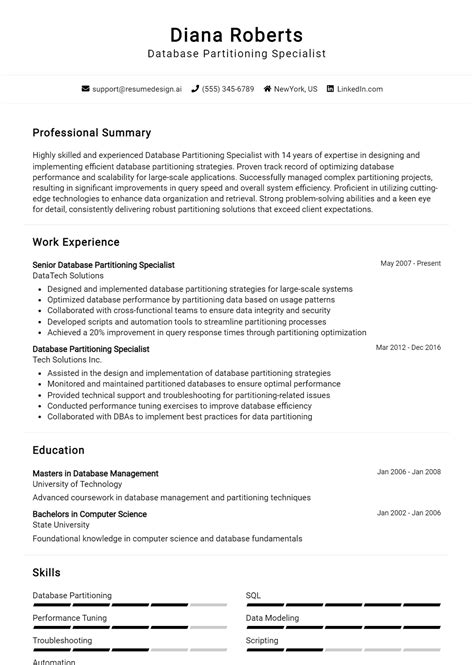 24 Database Clustering Specialist Resume Examples And Templates For