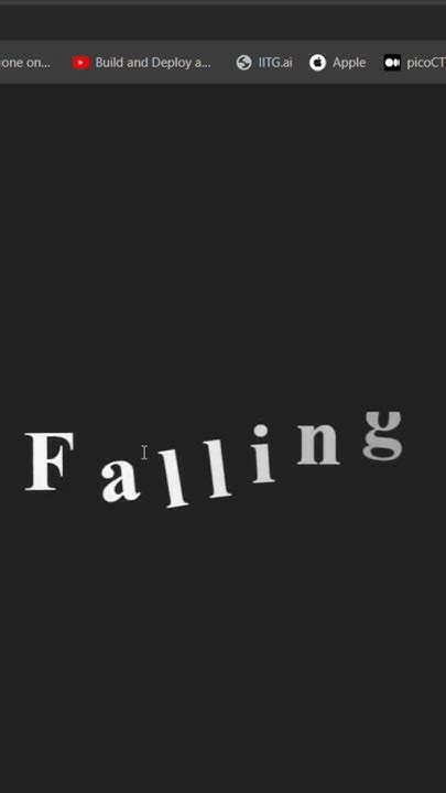 Falling Animated Text Htmlcss Html Css Javascript Coding Youtube