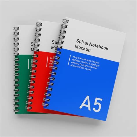 Listo Para Usar Plantilla De Diseño Simulada En Cuaderno De Tapa Dura A5 De Cuaderno De Tapa