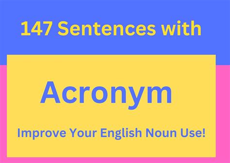 Acronym In A Sentence 147 Examples For Great English