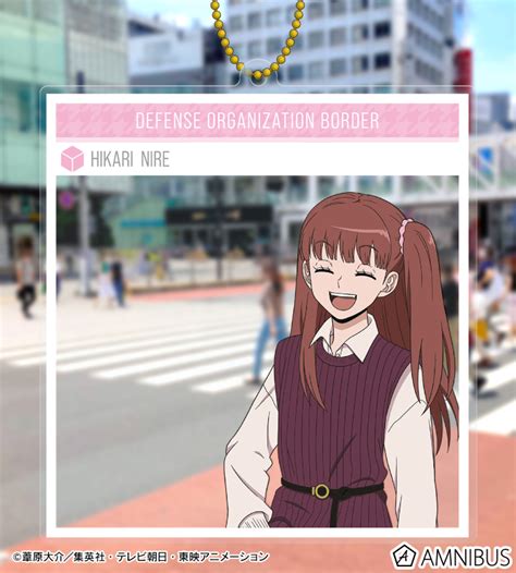 Tvアニメ「ワールドトリガー」 描き下ろしイラスト 仁礼 光 千鳥格子柄ver Sns風bigアクリルキーホルダー Amnibus