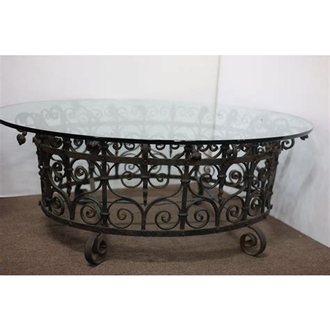 Late 19th Century Iron Base Glass Top Coffee Table Chairish