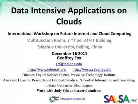 PPT Data Intensive Applications On Clouds PowerPoint Presentation Free Download ID