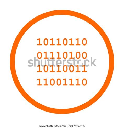 Binary Code Circle On White Stock Vector Royalty Free 2017966925