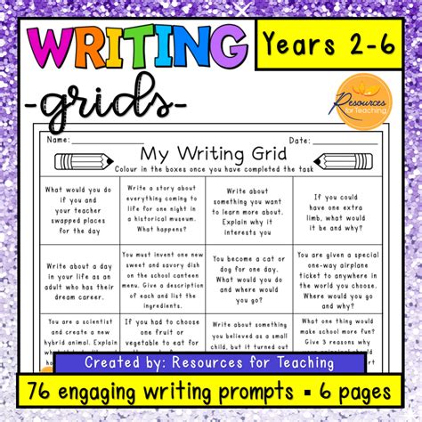 Print Go Writing Grids Resources For Teaching Australia