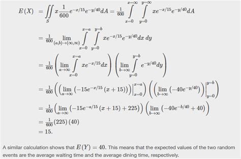 Alteredzine Double Integrals And Expected Values In Probability Theory