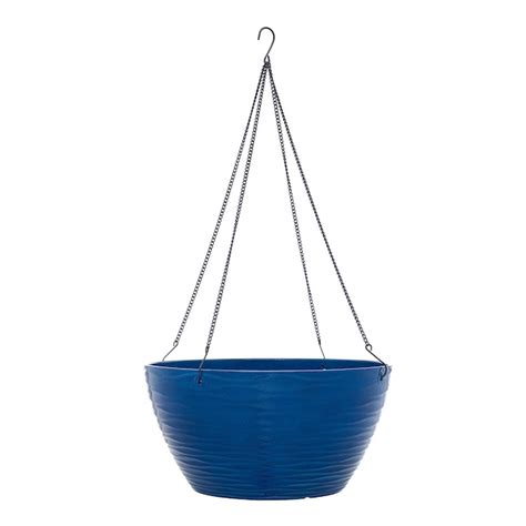 Allen Roth Round 14 In W X 7 In H Blue Resin Contemporarymodern