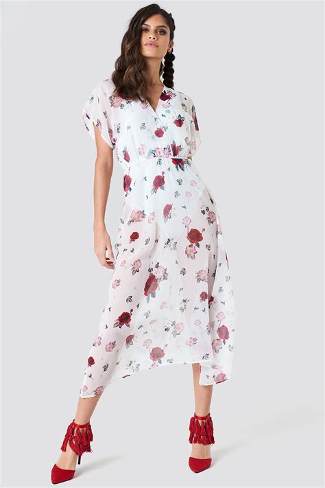 Sheer Kimono Sleeve Dress Na