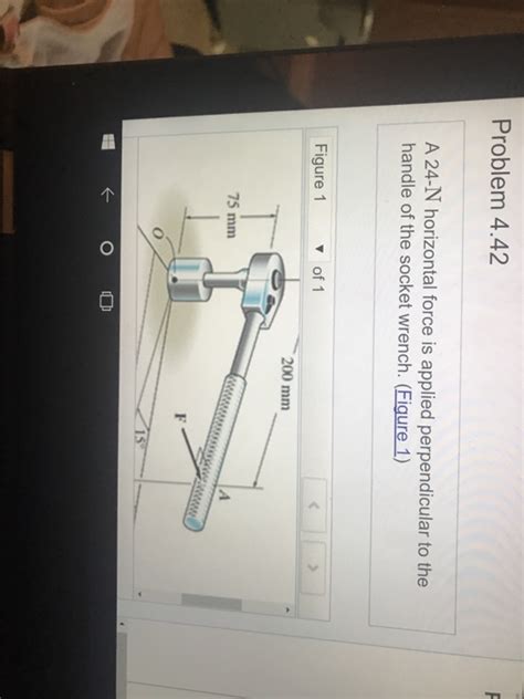Solved Problem 442 A 24 N Horizontal Force Is Applied