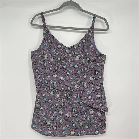Cabi Floral Scrollwork Layered Cami Tank Top Womens S Gem