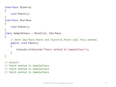 interfacing with high level programming language pptx