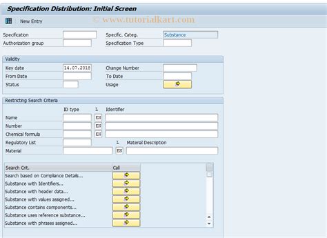 Cg05 Sap Tcode Distribute Specification Transaction Code