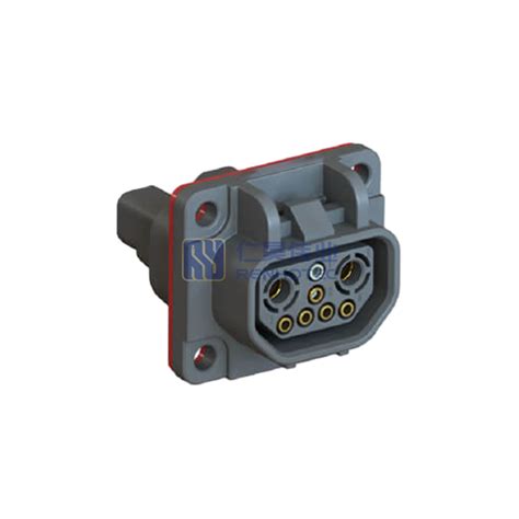 2 6pin Hybrid Power Connector 40a 500v Dc Ip68 Waterproof Straight Socket