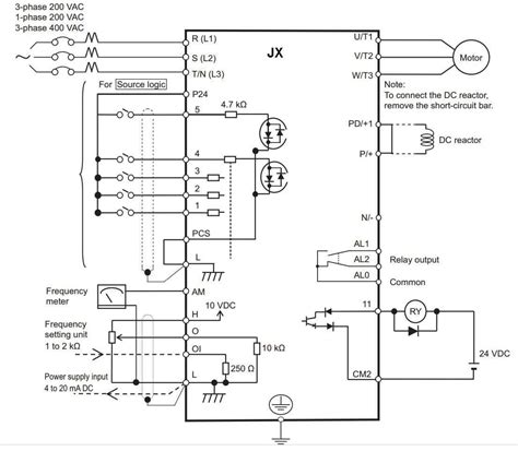 Схема подключения управления частотного преобразователя