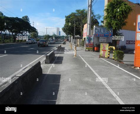 The Image Features Bike Lanes Near Santolan Lrt Station Along Marcos