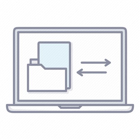 Folder Laptop Notebook Share Sync Synchronisation Icon Download On Iconfinder