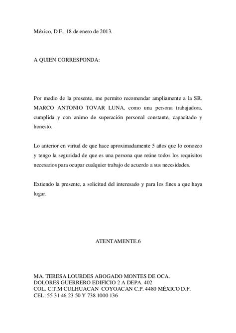 50 Formato De Carta De Recomendacion Laboral Para Llenar E Imprimir