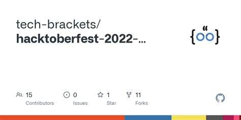 github tech brackets hacktoberfest 2022 open source
