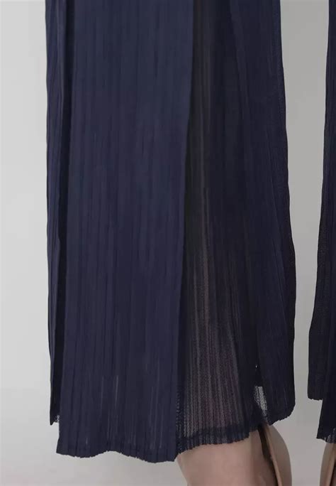 Jual Rupa Arupa Rupa Arupa Navy Blue Lindsey Pleats Pants Original
