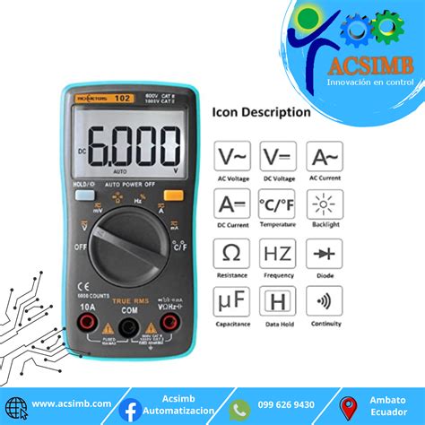 Multímetro digital RICHMETERS RM102 – ACSIMB Automatización y Control ...