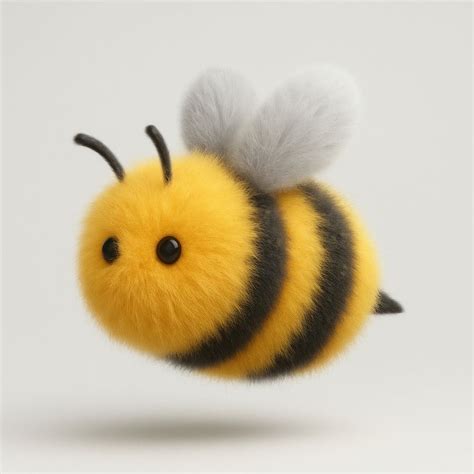 Cute Fluffy Bee Illustration Free Photo Illustration Rawpixel