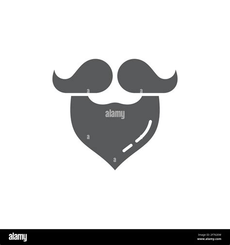 Icône De Moustache Et De Barbe Isolée Sur Fond De Couleur Symbole
